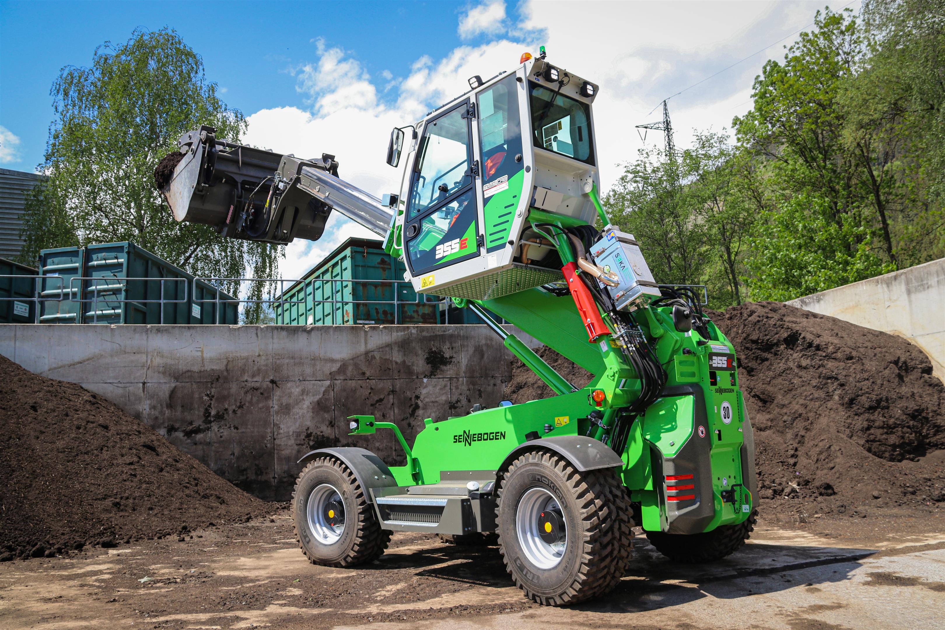 Two SENNEBOGEN 355 E telehandlers replace three wheel loaders at AWV ...