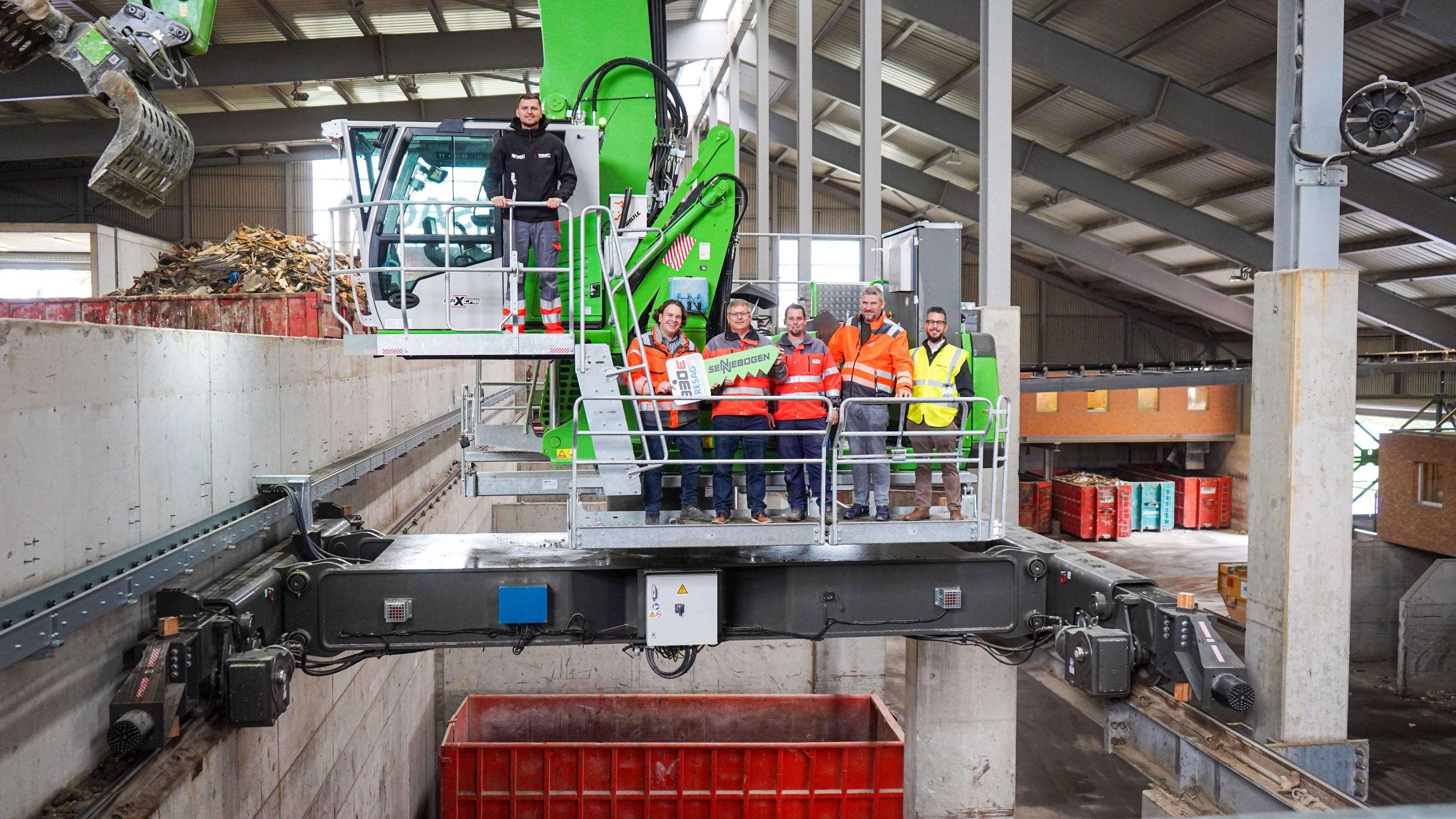 Sorting plant relies on electric machine on rails