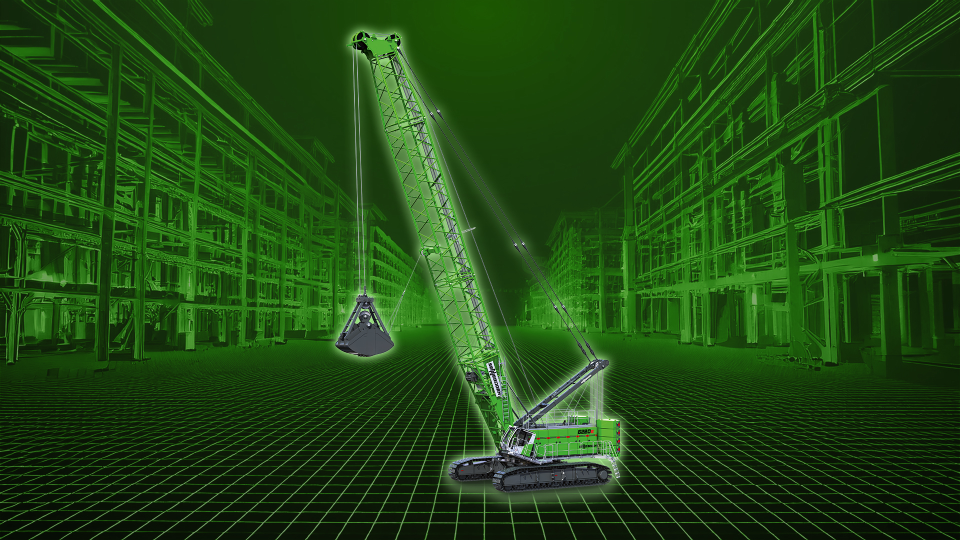 SENNEBOGEN duty cycle crawler crane with 220 tons load capacity