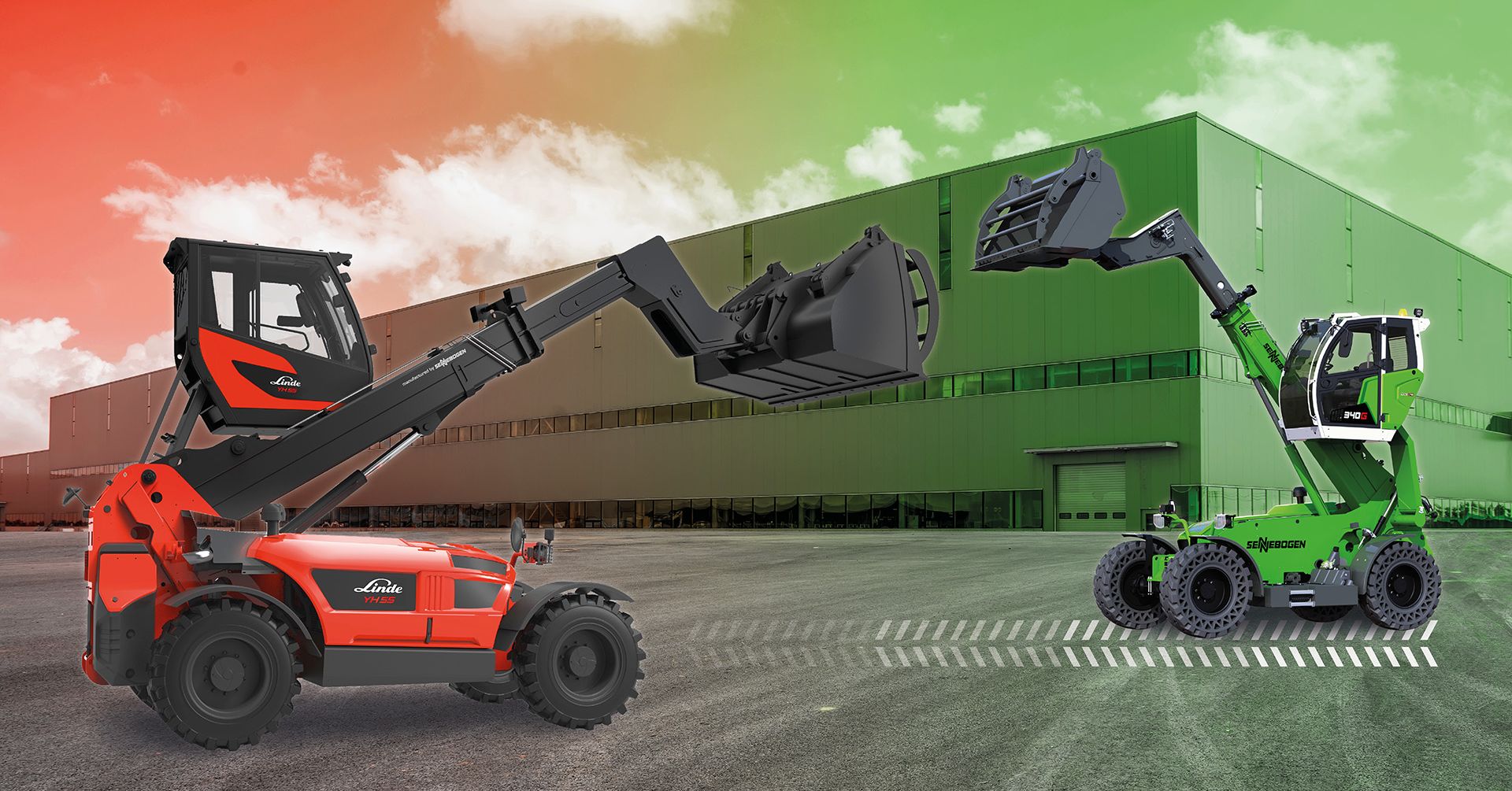 Telehandlers: cooperation LINDE and SENNEBOGEN