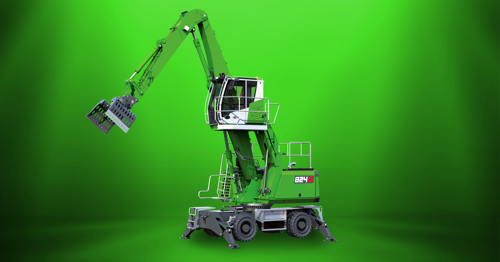 New recycling material handler with 12 m reach | SENNEBOGEN