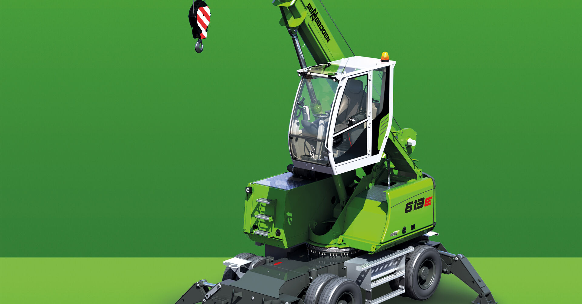 SENNEBOGEN 613 – compact 16 t telescopic crane with a new cab ...