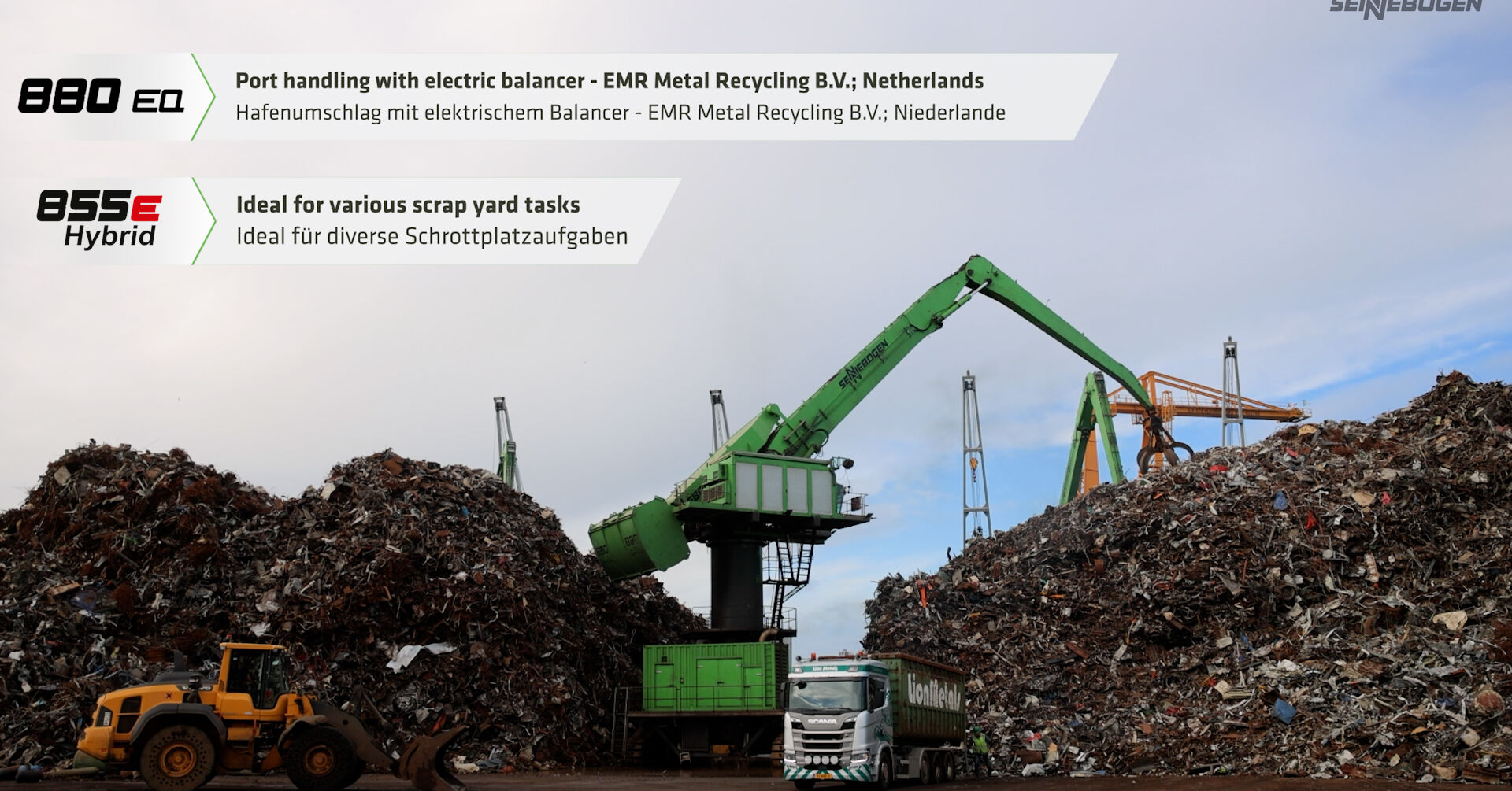 Port and scrap handling | SENNEBOGEN 880 EQ & 855 E Hybrid