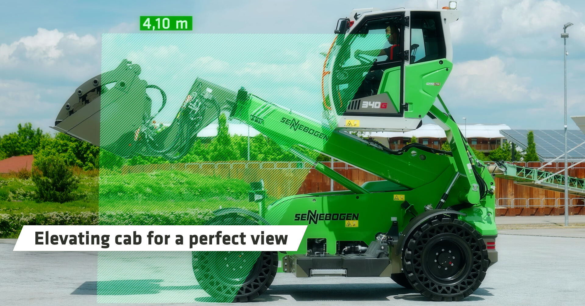 Elevating cab with 360° panoramic view | SENNEBOGEN 340 G